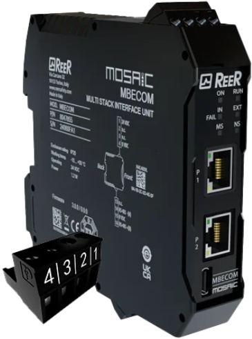 MBECOM | EtherCAT, Ethernet IP, ModBus TCP, PROFINET communication module