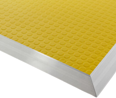 GM1 Safety mat with textured surface, yellow